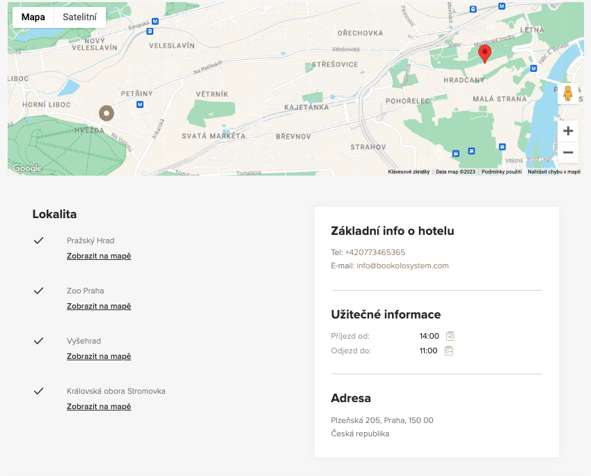 Interactive map in Booking Engine | Project – Bookolosystem